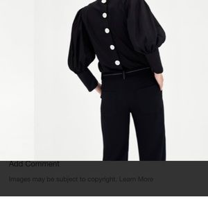 Zara | Tops | Zara Ballon Sleeve With Shell Buttons | Poshmark